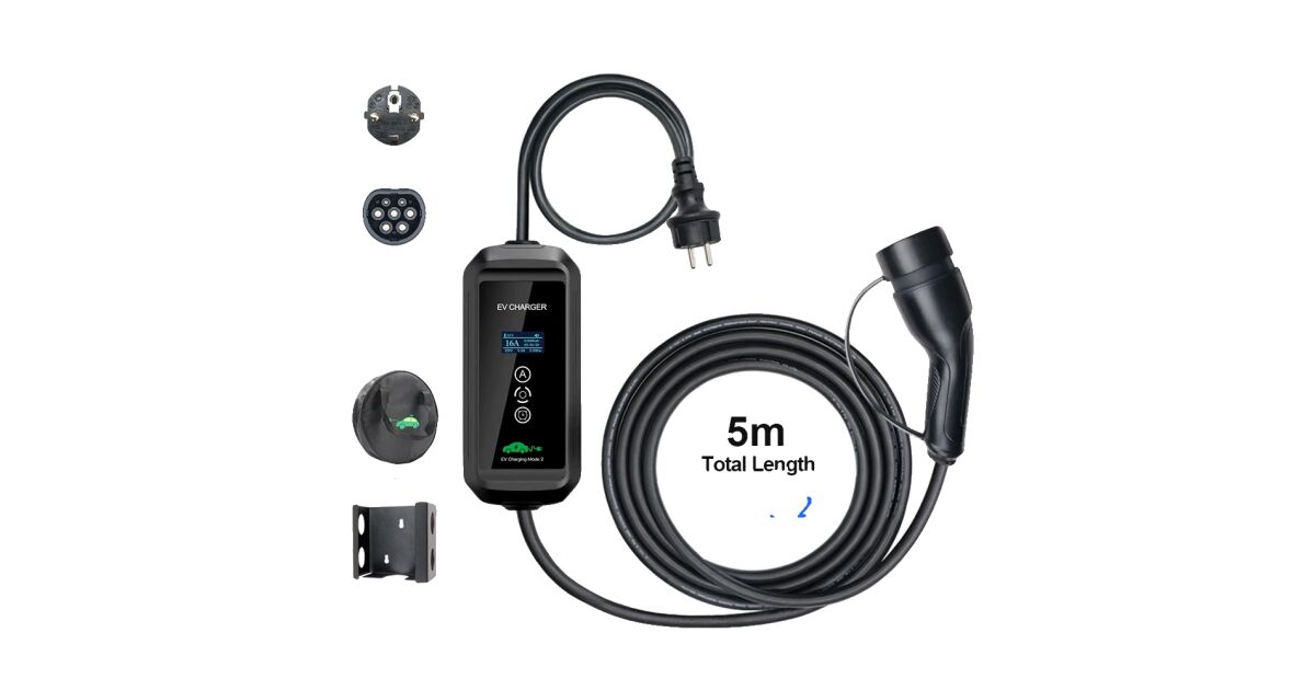 EV Charger 3.6 kW Wallbox, 5M kábel, állítható 16A áram, Normál 2 ...