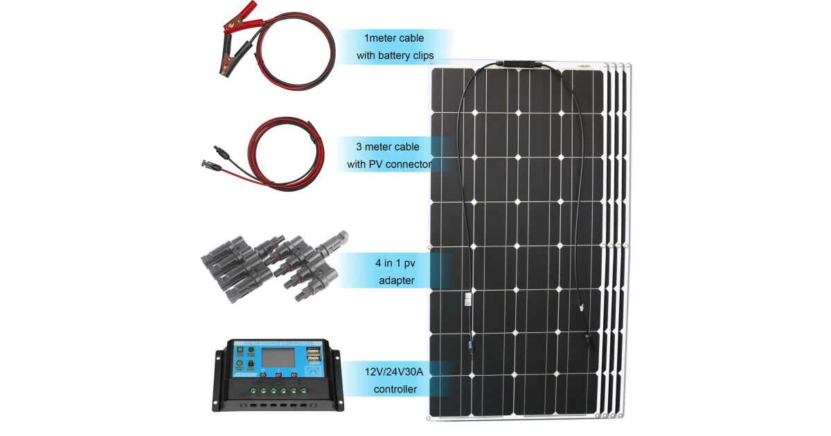 Napelemek készlet, teljes 400W, rugalmas, 200W -os napelem | Pepita.hu