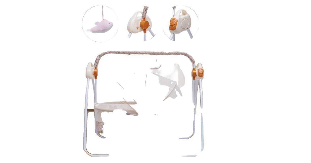 Baby Cradle Swing, Automatic Rocking Motion, 5 Adjustable Speeds, Music ...