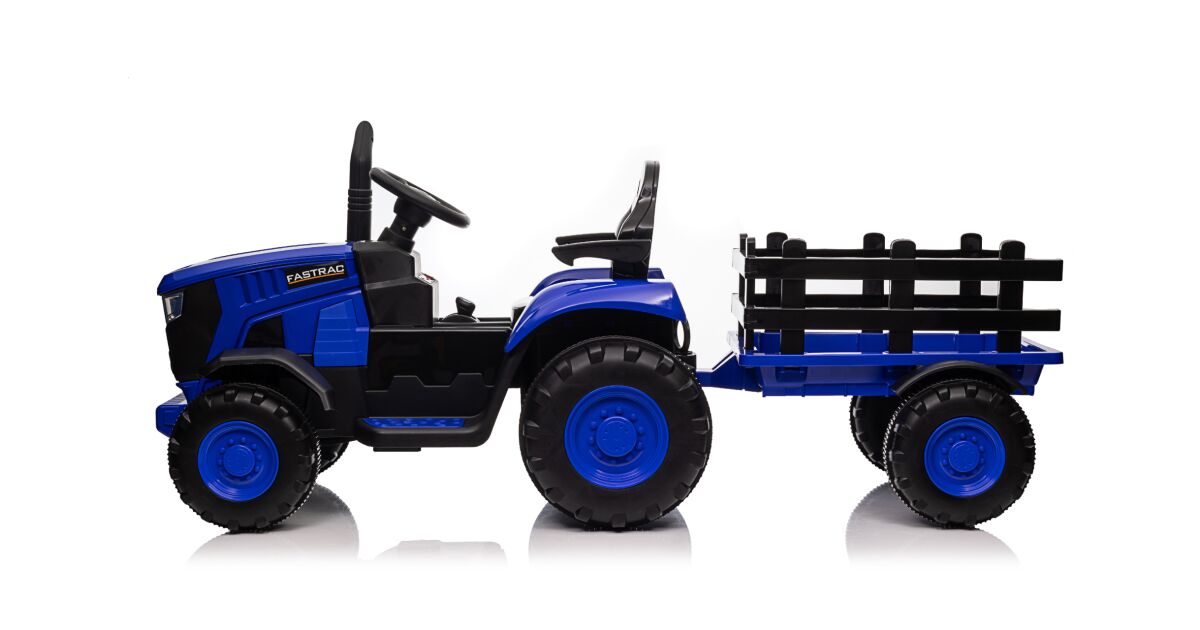 Gyerek elektromos traktor utánfutóval 12V 7Ah kék | Pepita.hu