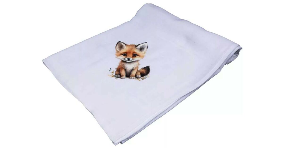 Textil tetra kifogó kisróka mintával 140*140cm | Pepita.hu