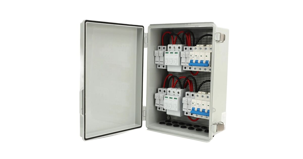 PV kombináló doboz, IP65 vízálló, 1000 V maximális feszültség, 32A ...