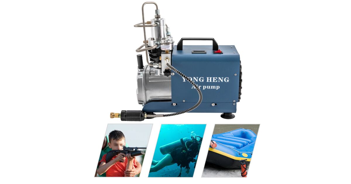 High Pressure Electric Air Compressor, 4500 PSI, Fast Inflation ...