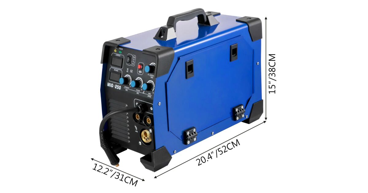 250 Amp MIG TIG Arc Welder, 3-in-1 Welding Modes, Integrated Wire ...