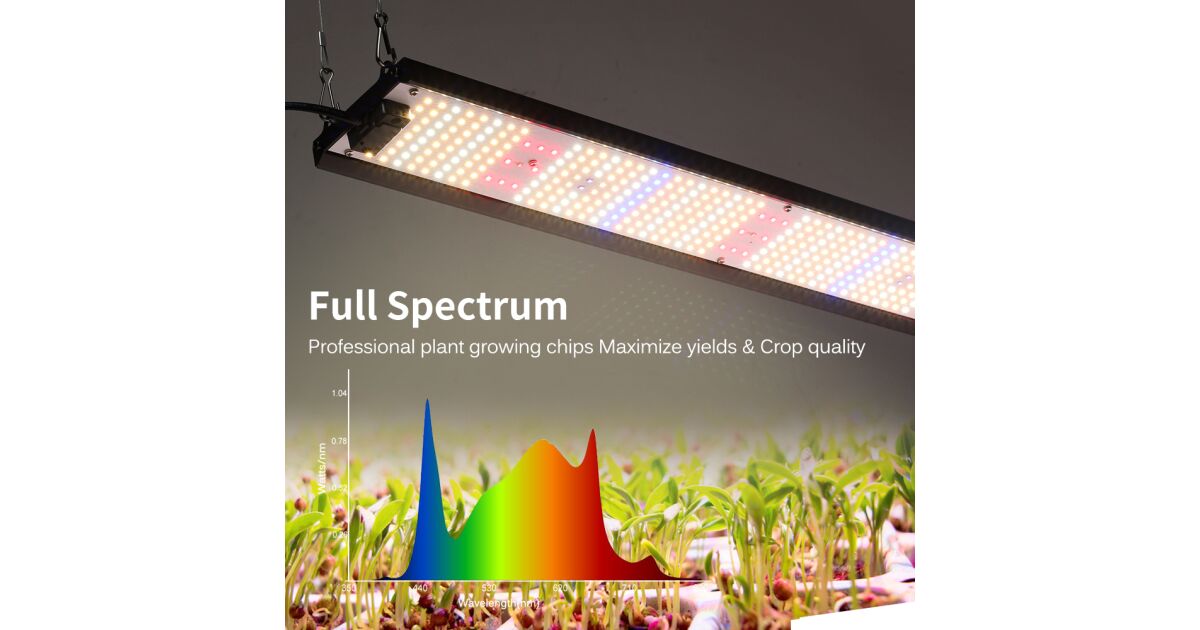 LED Grow Light, Full Spectrum with IR and UV Chips, 85W Power, Suitable ...