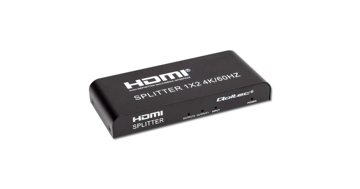Qoltec Active Splitter Splitter 2 x HDMI 4K x 2K | 6 Gbps | 60Hz | Nagy ...
