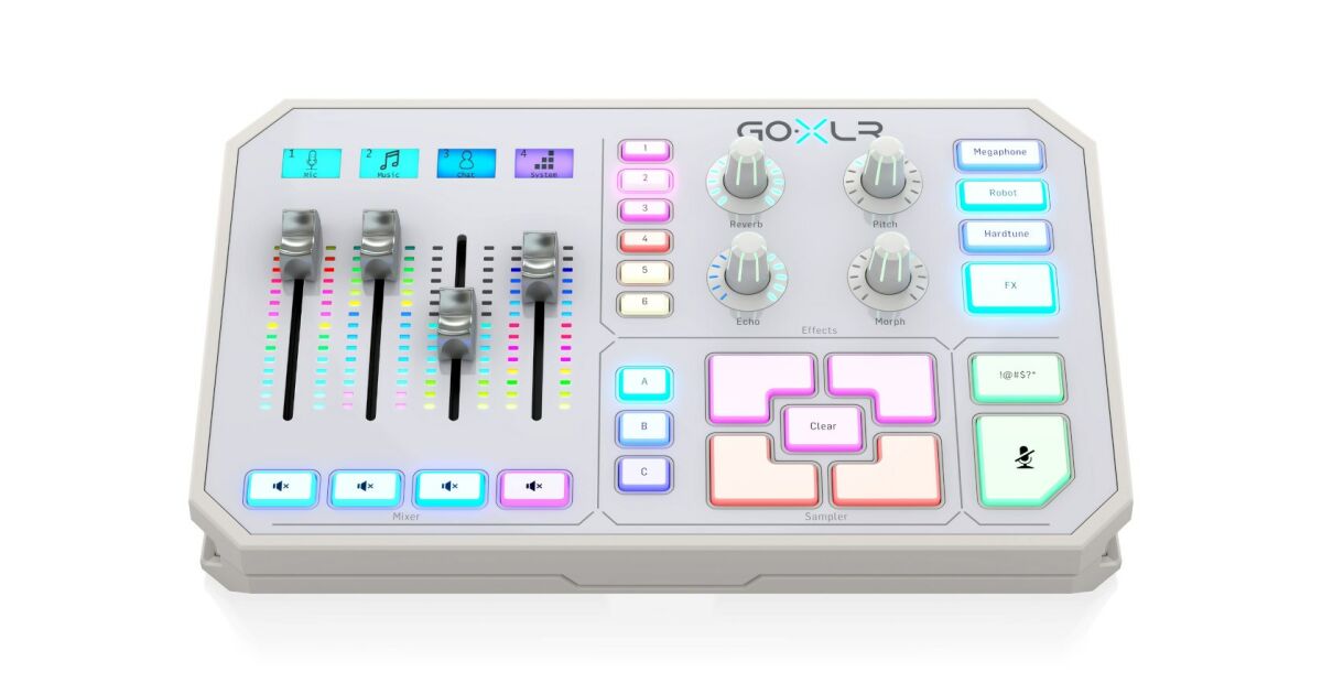 TC Helicon GO XLR-WH Mixer/Sampler pentru streaming alb | Pepita.com