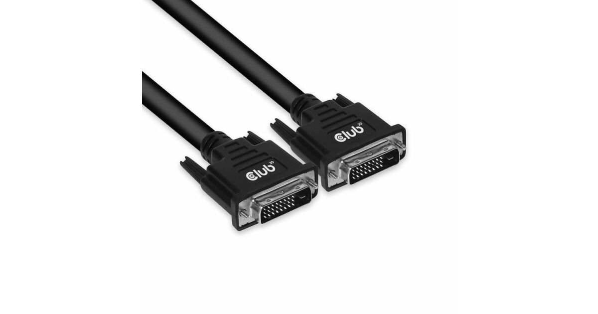 Cablu cu legătură dublă Club3D DVI-D (24+1), 10 m, bidirecțional, 28 ...