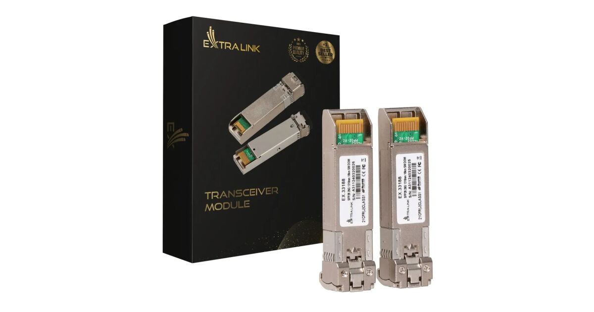 Extralink SFP28 25G 2-Pack | Moduł SFP28 | 25Gbps, LC/UPC Duplex ...