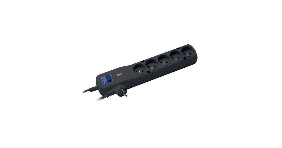 Bandă electrică Lestar LVT-530WA protector de supratensiune 5 m prize ...