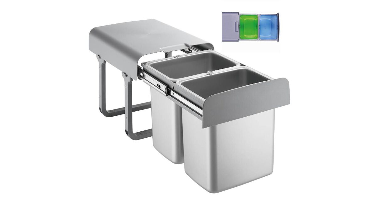 EKOTECH - Beépíthető hulladékgyűjtő EKKO 40 - 2x16 liter | Pepita.hu