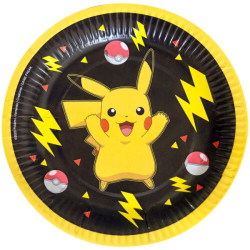 Pokémon Thunder Pappteller, 8 Stück, 18 cm | Pepita.com