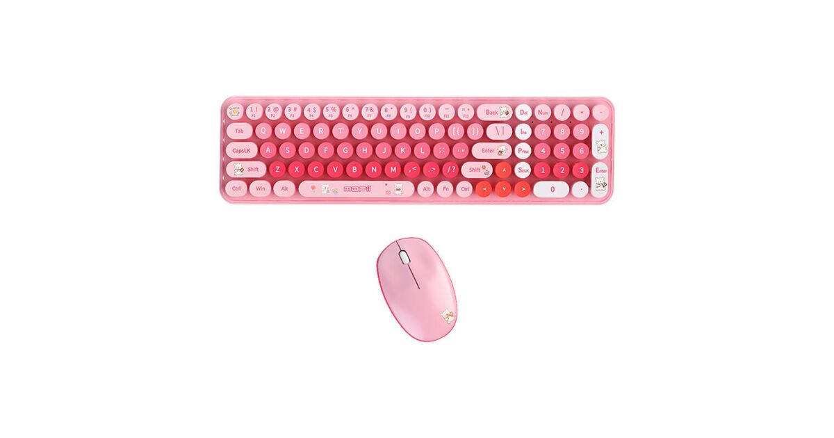 MOFI Baby Bear Wireless Keyboard + Mouse Set (pink) | Pepita.hu