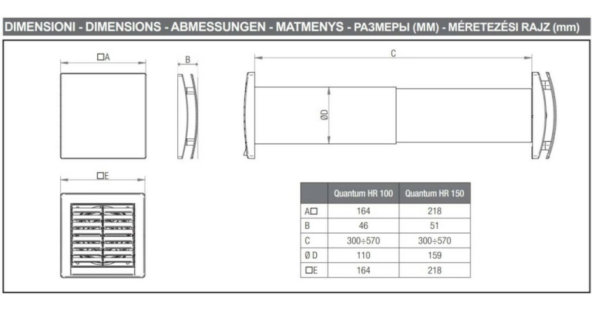 Aerauliqa Quantum HR-100 egyhelyiséges hővisszanyerős szellőztető ...