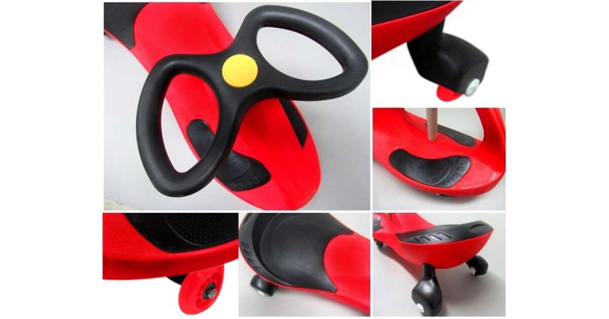 BoboCar with LED wheels #red-black | Pepita.com