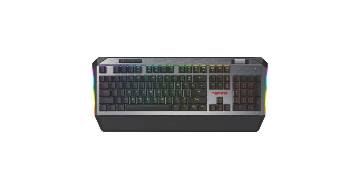 Patriot Memory Viper V765 104 gomb, USB, angol fekete-ezüst mechanikus ...