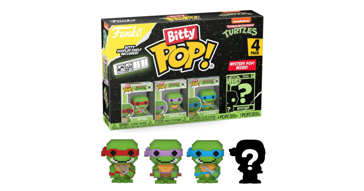 Funko Bitty POP! Tini Nindzsa Teknőcök - 8 bit, 4 db-os figura szett ...