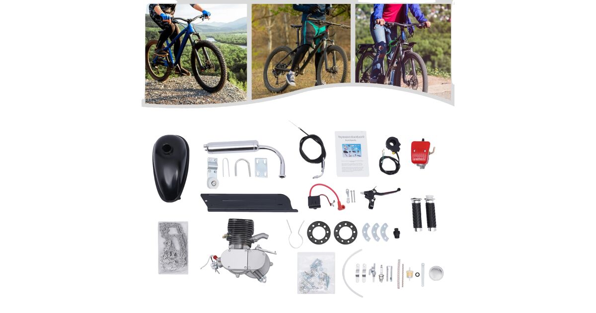 Kétütemű kerékpáros motorkészlet, 100 cm3-es motor, maximális sebesség ...