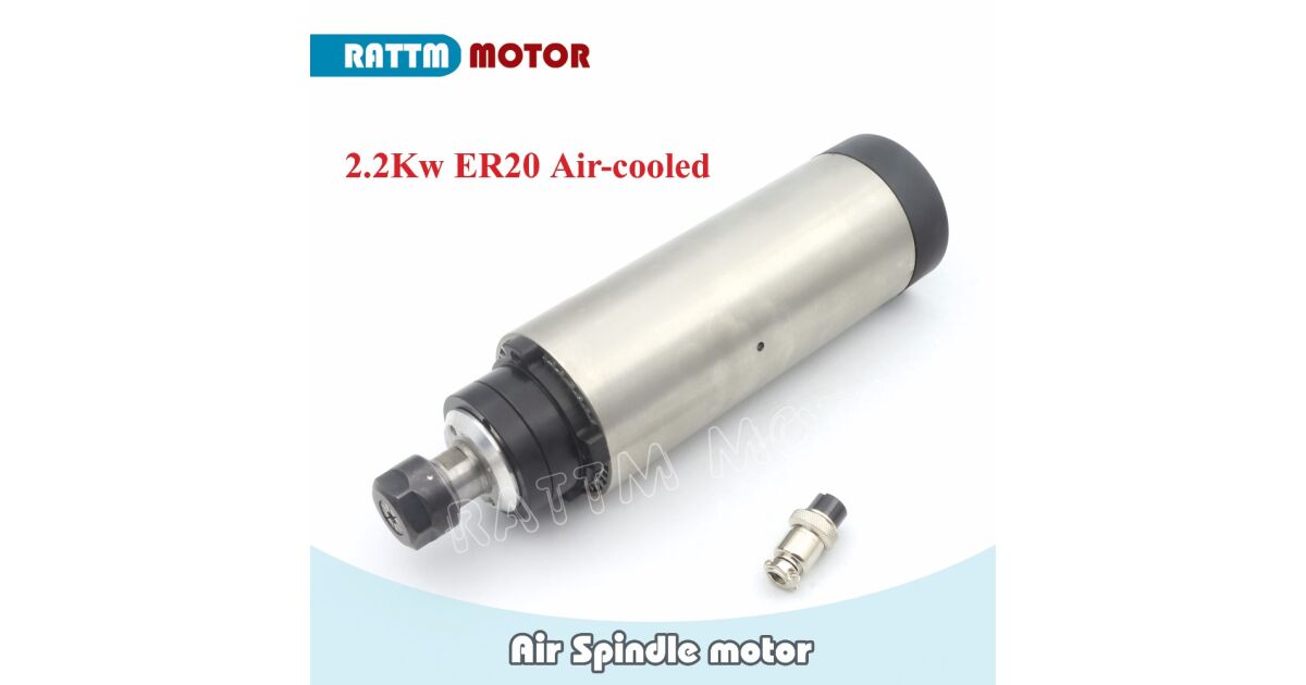 CNC Spindle Motor 2.2KW, 24000rpm Speed, Air-Cooled Design, Precision ...