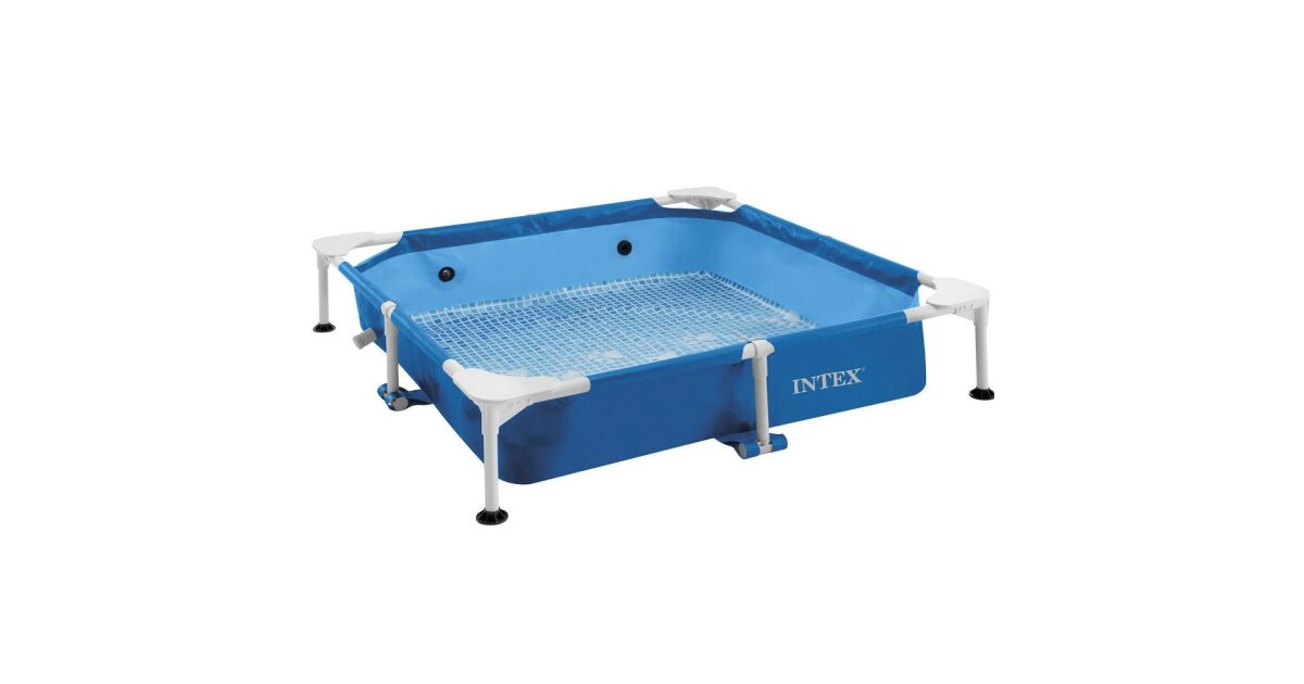 INTEX Square Frame Pet Pool Set kisállat medence szett, 152 x 152 x 30. ...