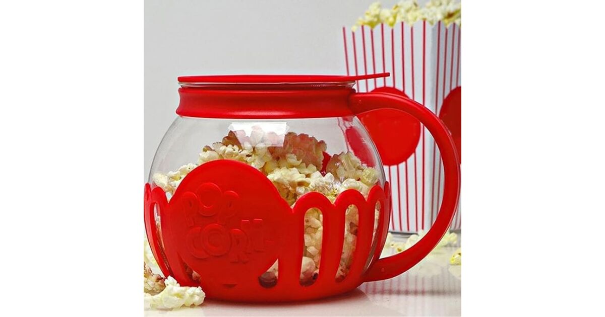 Recipient pentru prepararea popcorn-ului, din sticla borosilicata ...