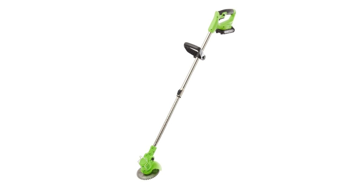 Motocoasa cu roti, trimmer iarba si gard viu, 2 acumulatori Li Ion 21V ...