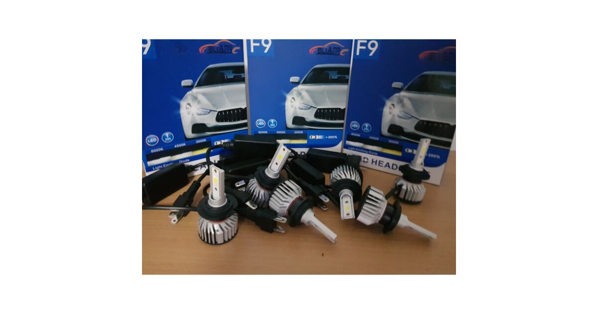 Set 2 Becuri auto cu led H1 ,F9 super canbus, Led Headlight,12v ,60w ...