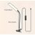 Lampa de birou, LED, alimentare USB, prindere tip clama, din ABS, brat ...