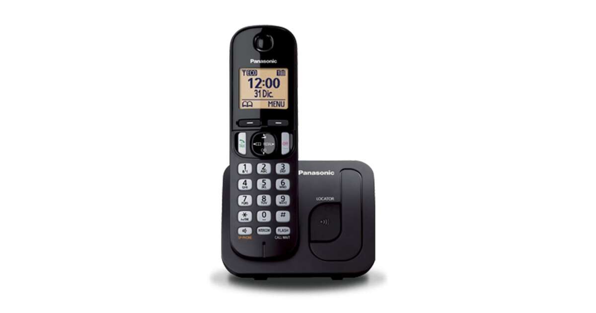 Panasonic KX-TGC 210 PDB Dect Asztali Telefon, Fekete | Pepita.hu