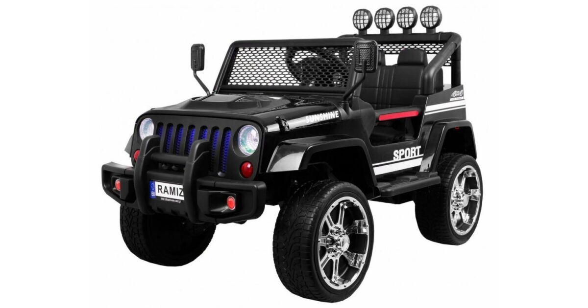 Jeep Raptor 4x4 fekete elektromos kisautó | Pepita.hu