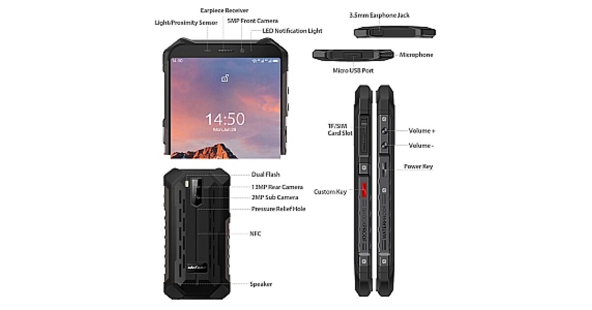 Ulefone Telefon Armor X5 Pro, 4GB, 64GB, 4G, fekete | Pepita.hu