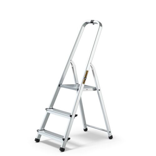 Scară IRIS TOOLS HL-300-3S din aluminiu cu 3 (2+1) trepte, pliabilă ...