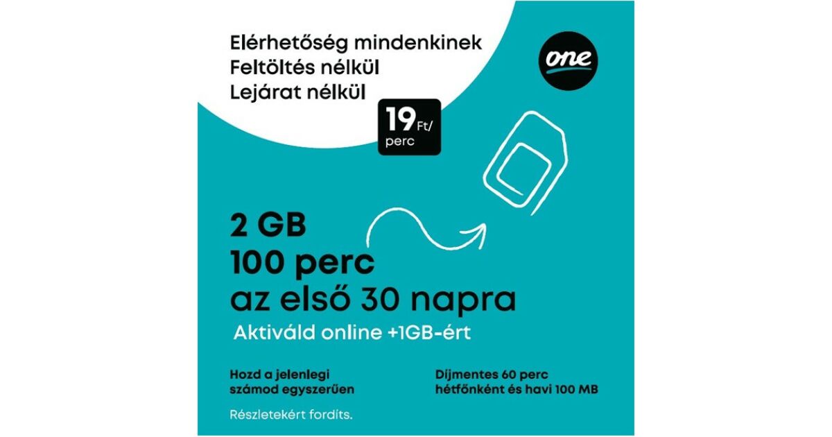 One Tuti Feltöltőkártyás csomag | Pepita.hu