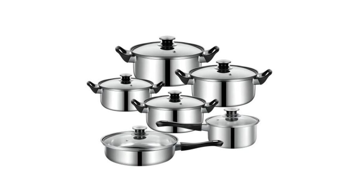 Set de veselă din oțel inoxidabil Retoo 12 piese - Argint | Pepita.com