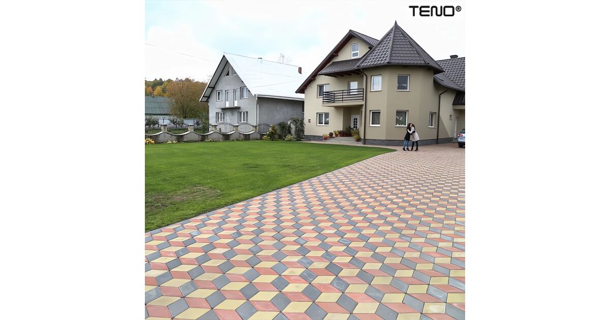 Teno® burkolólap formázó forma, beton vagy díszkő lenyomathoz ...