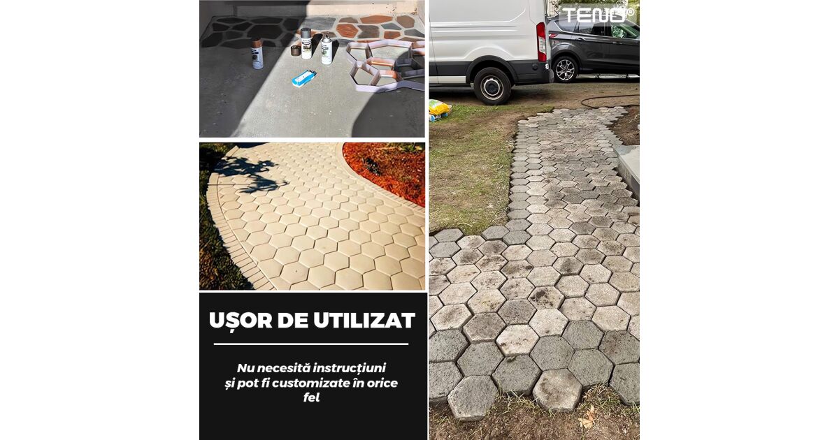 Teno® kontúr formázó forma, beton vagy díszítő kő lenyomatokhoz ...