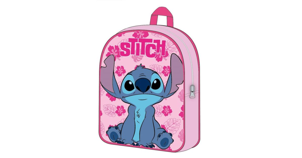 Rucsac Disney Lilo si Stitch, Cainele Steaua Frunza Roz, geanta 40 cm ...