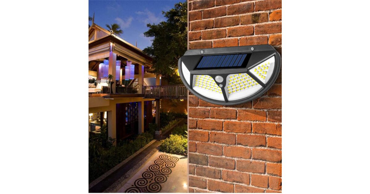 Selling Depot SH-102 kültéri napelemes lámpa, mozgásérzékelő, 102 LED ...