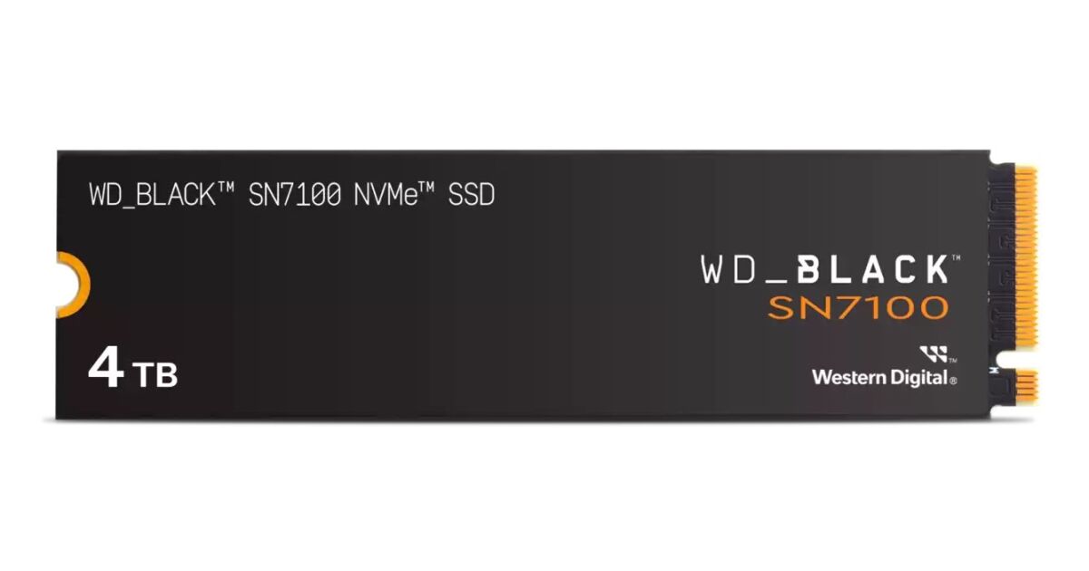 Solid State Drive (SSD) Western Digital Black SN7100 4TB PCI Express 5. ...