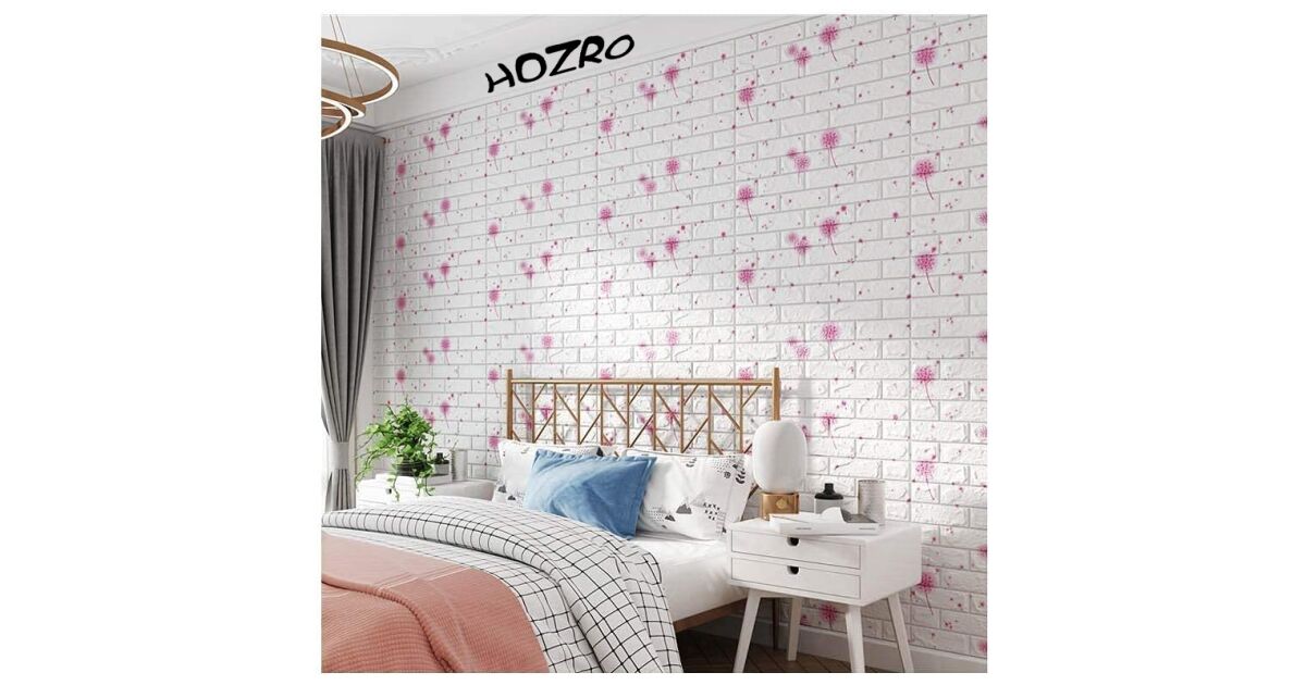 10 db-os HOZRO öntapadós 3D tapéta szett, téglautánzat modell, 5,39 ...