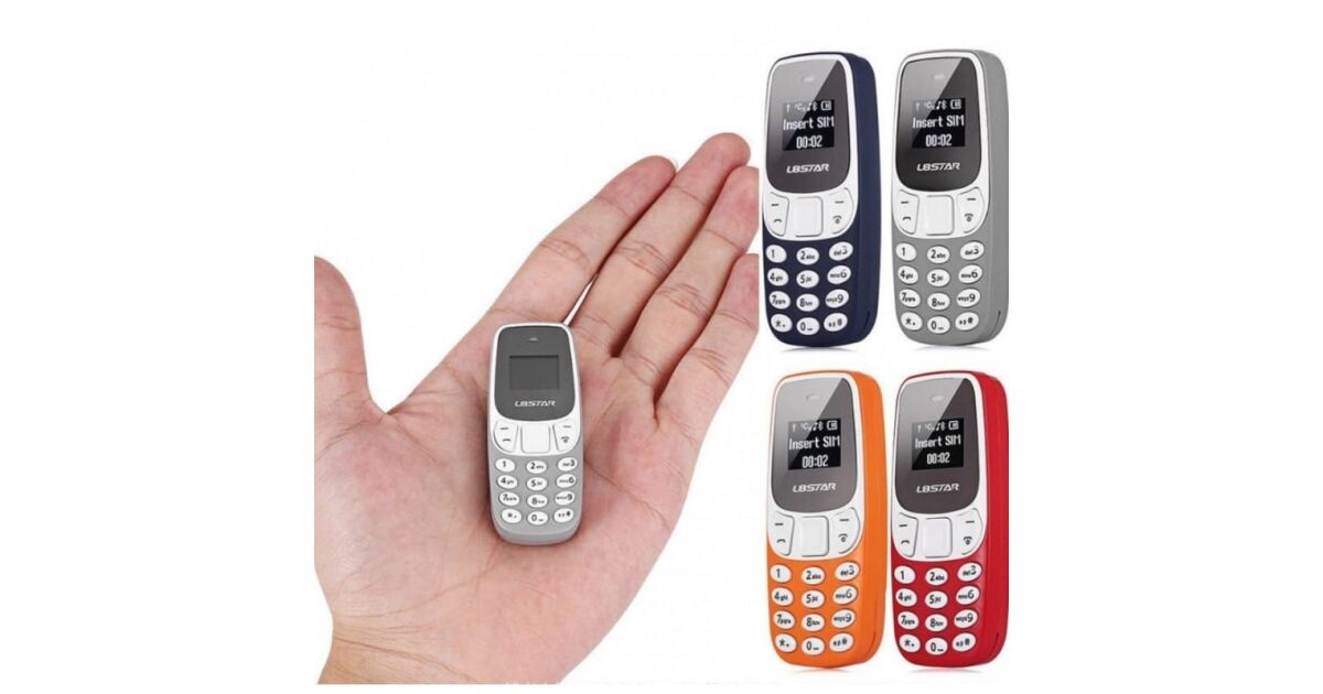 MINI TELEFÓN S DVOMA SIM KARTAMI S FM RÁDIOM A BLUETOOTH, ŠEDÝ | Pepita.com