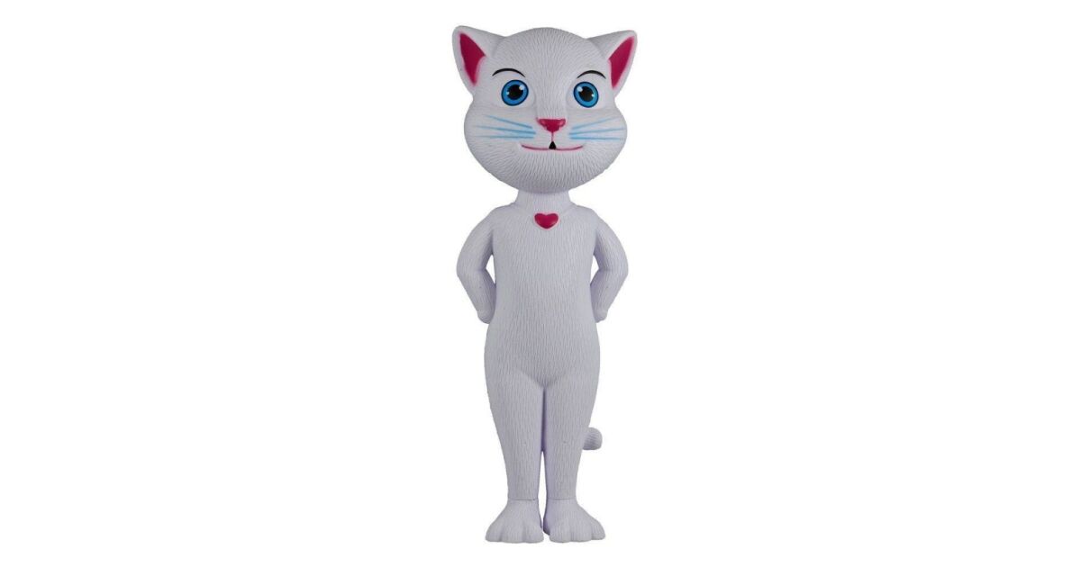 Jucarie Talking Angela Foxmag24, pisica inteligenta vorbitoare, alba ...