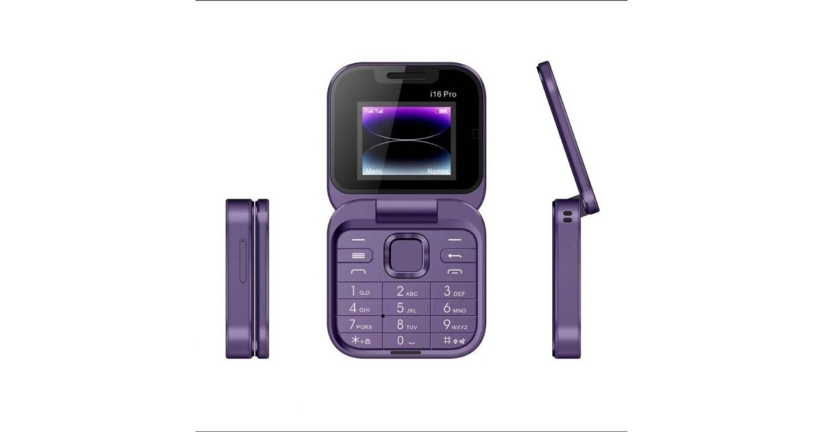 Mini mobiltelefon képernyővel, nagy gombokkal, LED-es zseblámpával ...