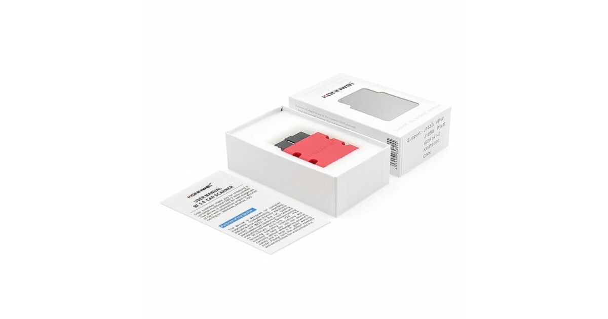 KONNWEI KW902, Mini ELM327, Bluetooth 5.0, OBD2, Kompatibel mit Android ...