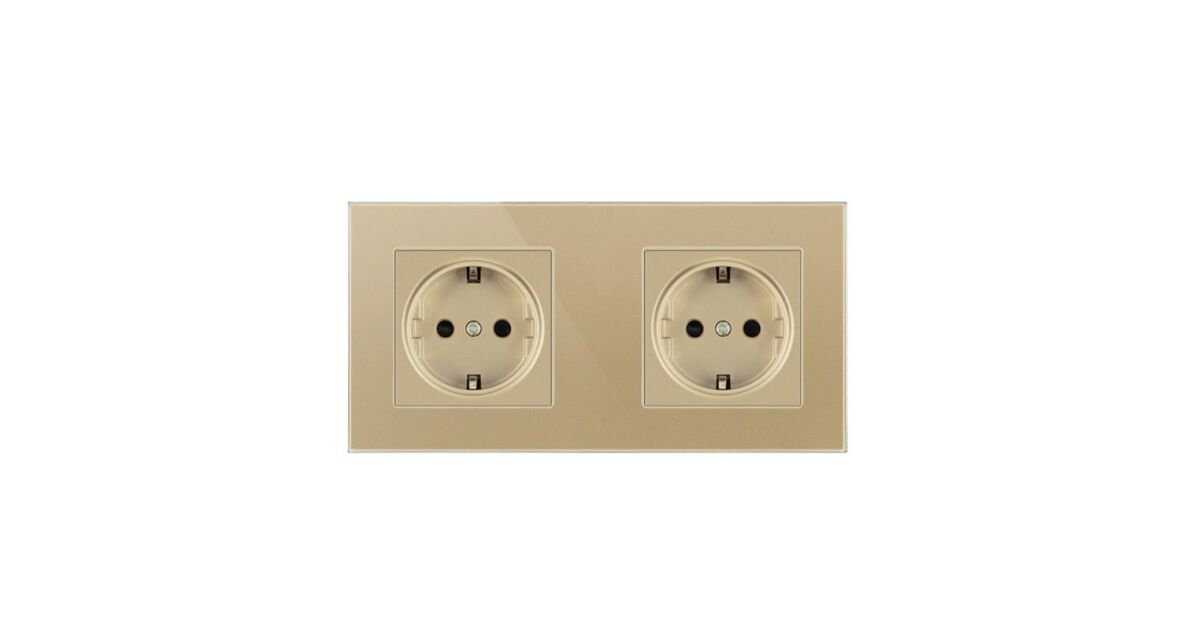 Techstar® Crystal TS2 Double Socket, double, glass-protected ...