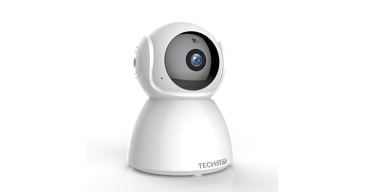 Techstar® V380 Q8B megfigyelő kamera, Full HD, éjszakai látás, mozgásérzékelés, MicroSD kártya ...