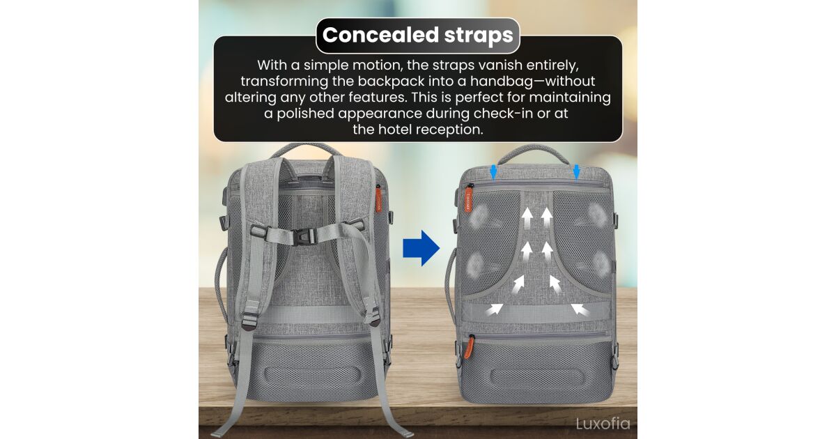 Rucsac de Calatorie, Extensibil cu Capacitate 40L, Include 4 Genti ...