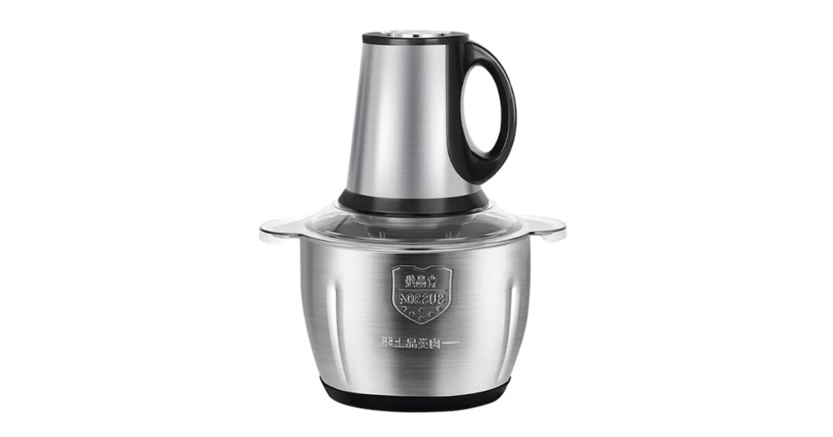 Tocator electric, inox, 4 lame din otel inoxidabil, recipient din inox ...