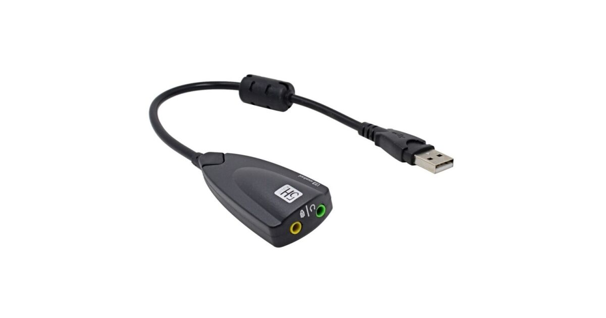 Techstar 5HV2 Audió adapter, USB 2.0, 2 x 3,5 mm -es audio jack ...