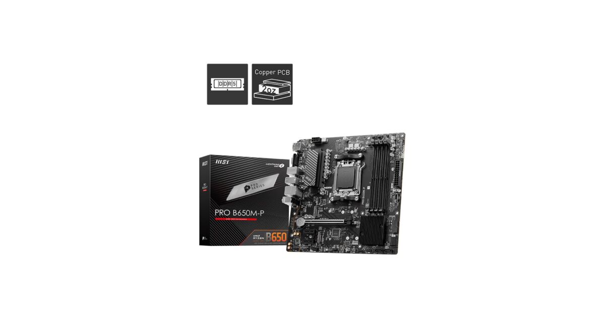 MSI PRO B650M-P alaplap AMD B650 Socket AM5 Micro ATX (PRO B650M-P) | Pepita.hu
